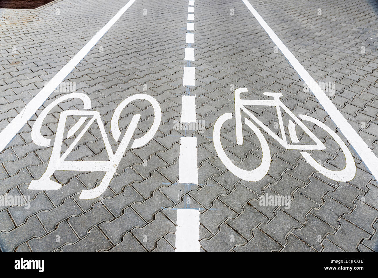 Bicycle road sign on bike lane in Berlin, Germany Stock Photo - Alamy