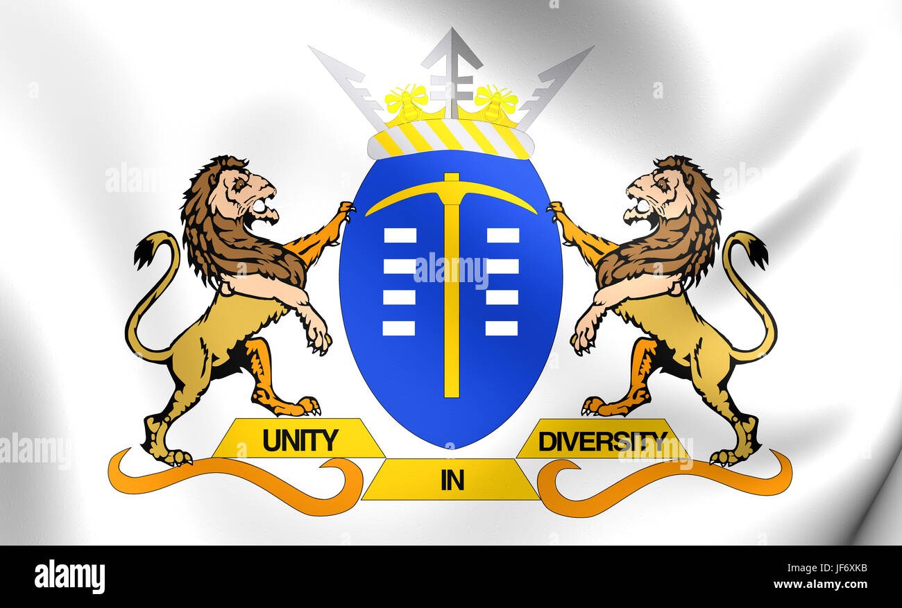 3D Flag of Gauteng Stock Photo - Alamy