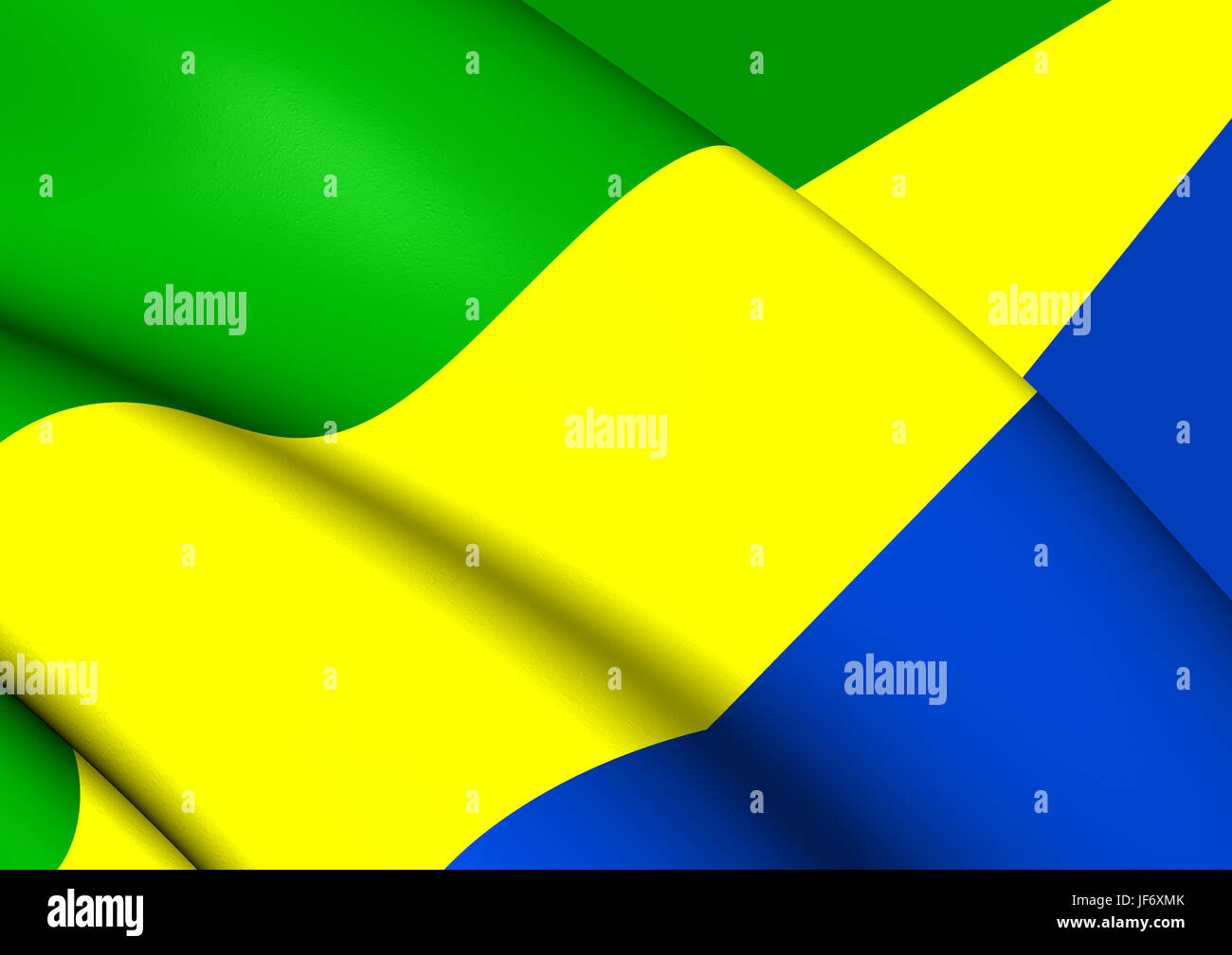 Flag of Gabon Stock Photo - Alamy