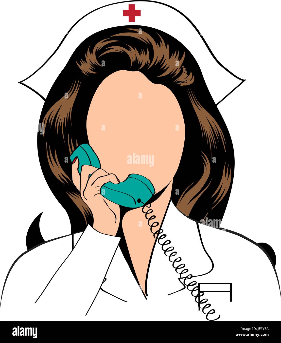 Beautiful friendly and confident nurse Stock Vector Image & Art - Alamy
