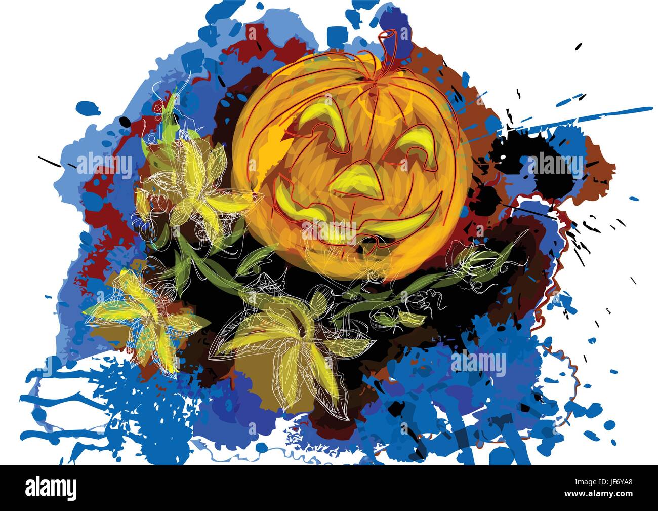Festive pumpkin halloween day Stock Vector Images - Alamy