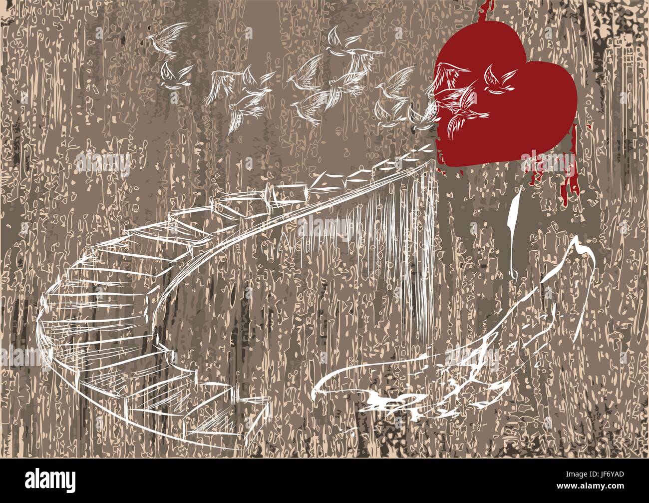 heart and stairs Stock Vector Image & Art - Alamy