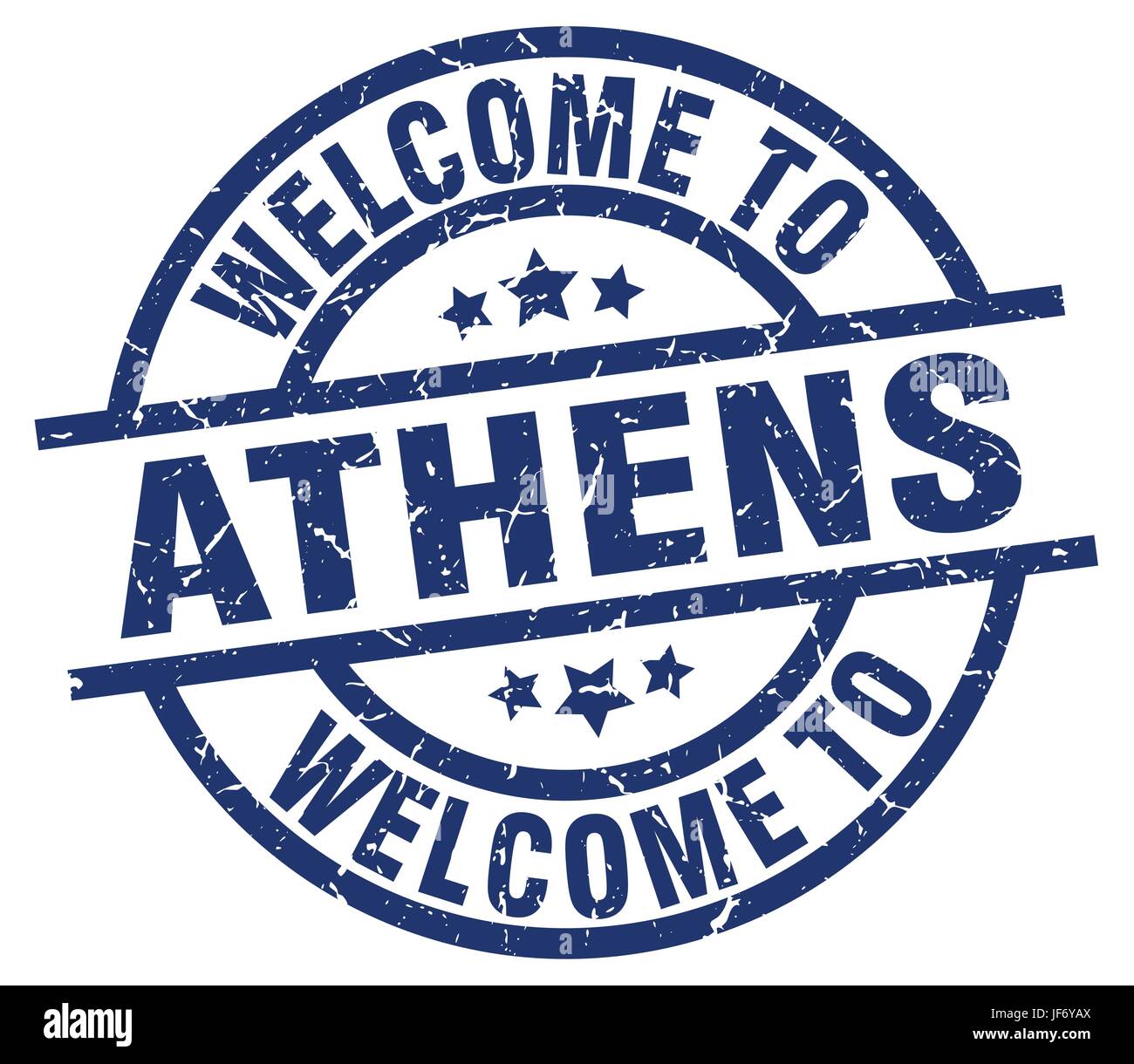 welcome to Athens blue stamp Stock Vector Image & Art - Alamy