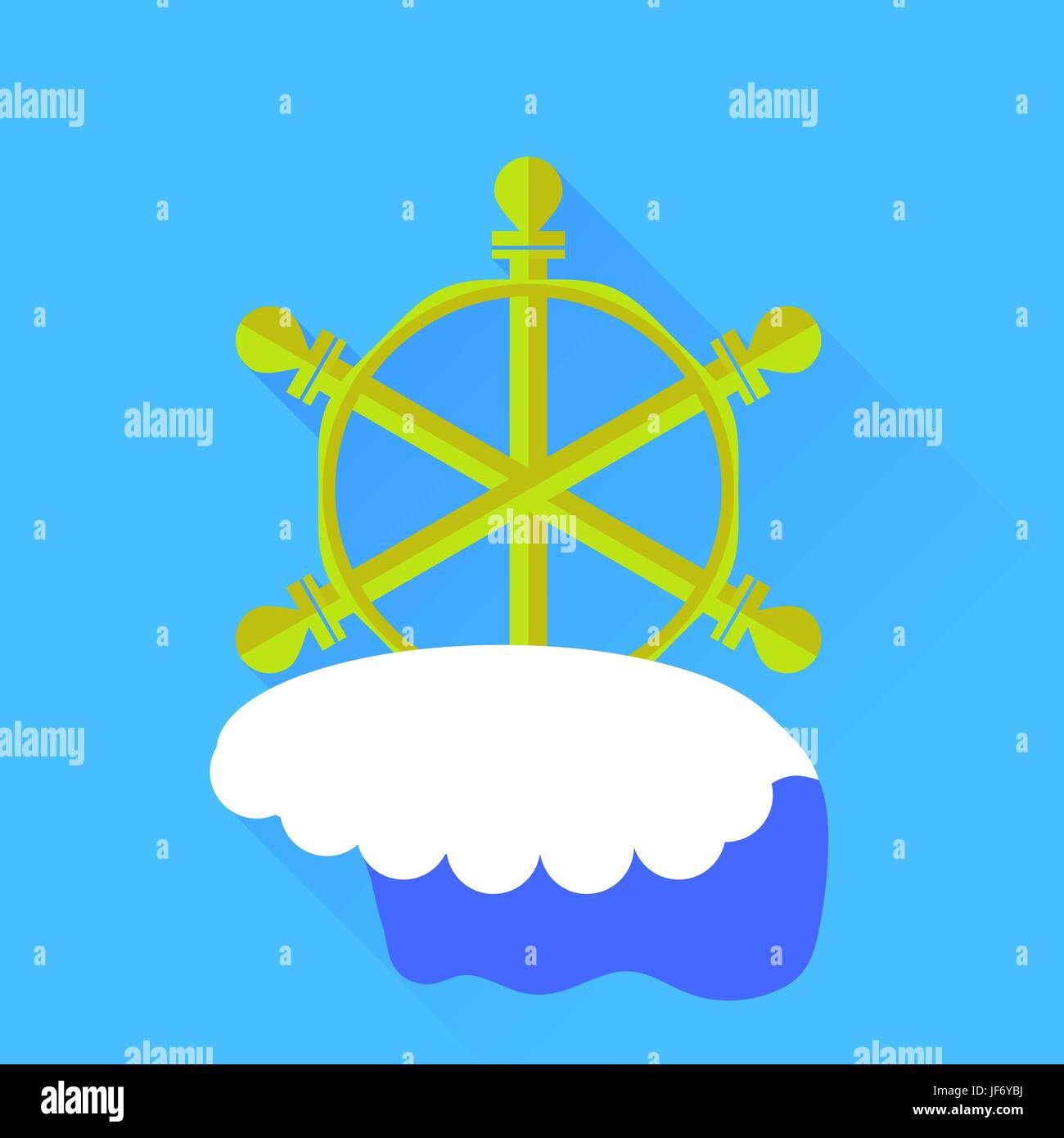 Wooden ship wheel sailing Stock Vector Images - Alamy