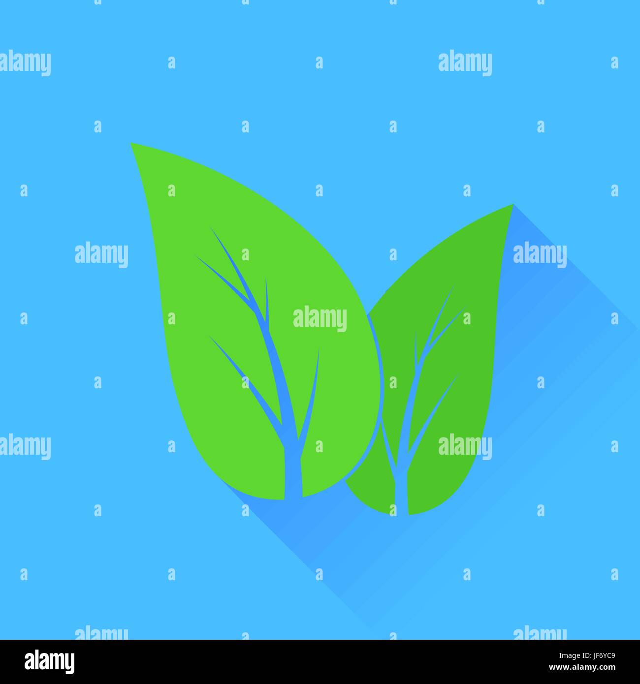 Spring green leaves bunch Stock Vector Images - Alamy