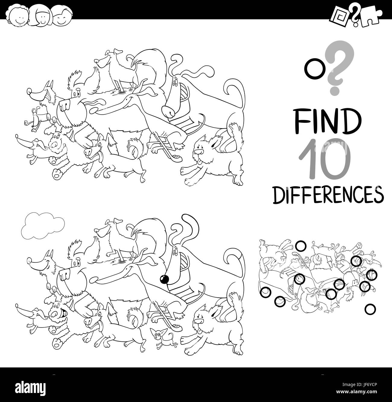 details game coloring page Stock Photo - Alamy