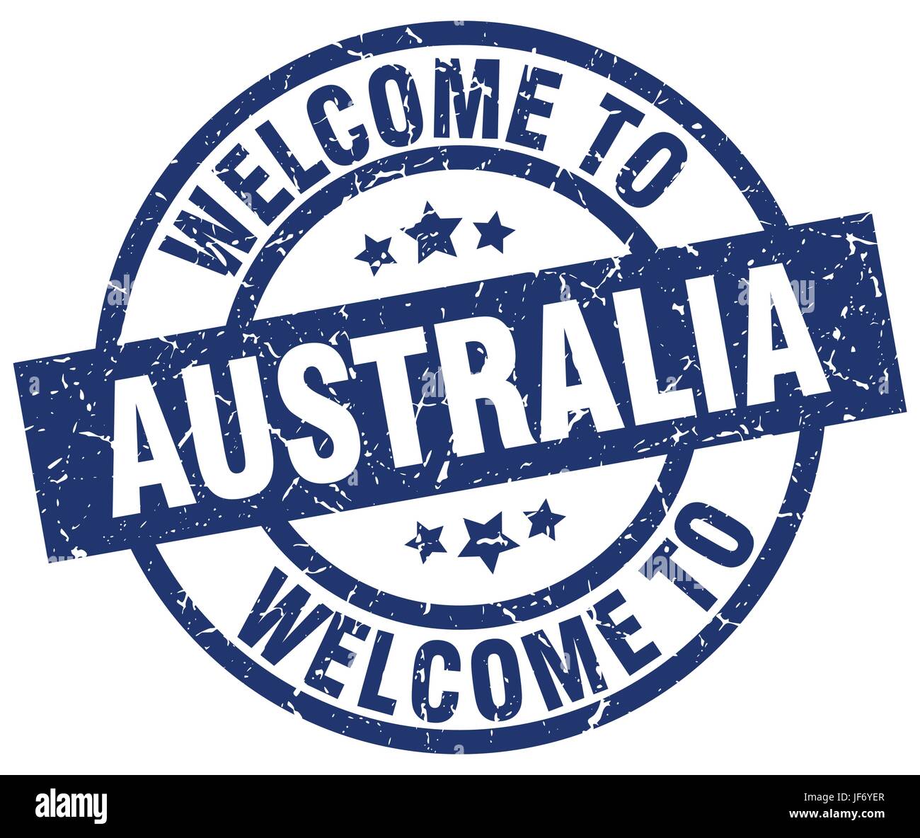 welcome to Australia blue stamp Stock Vector Image & Art - Alamy