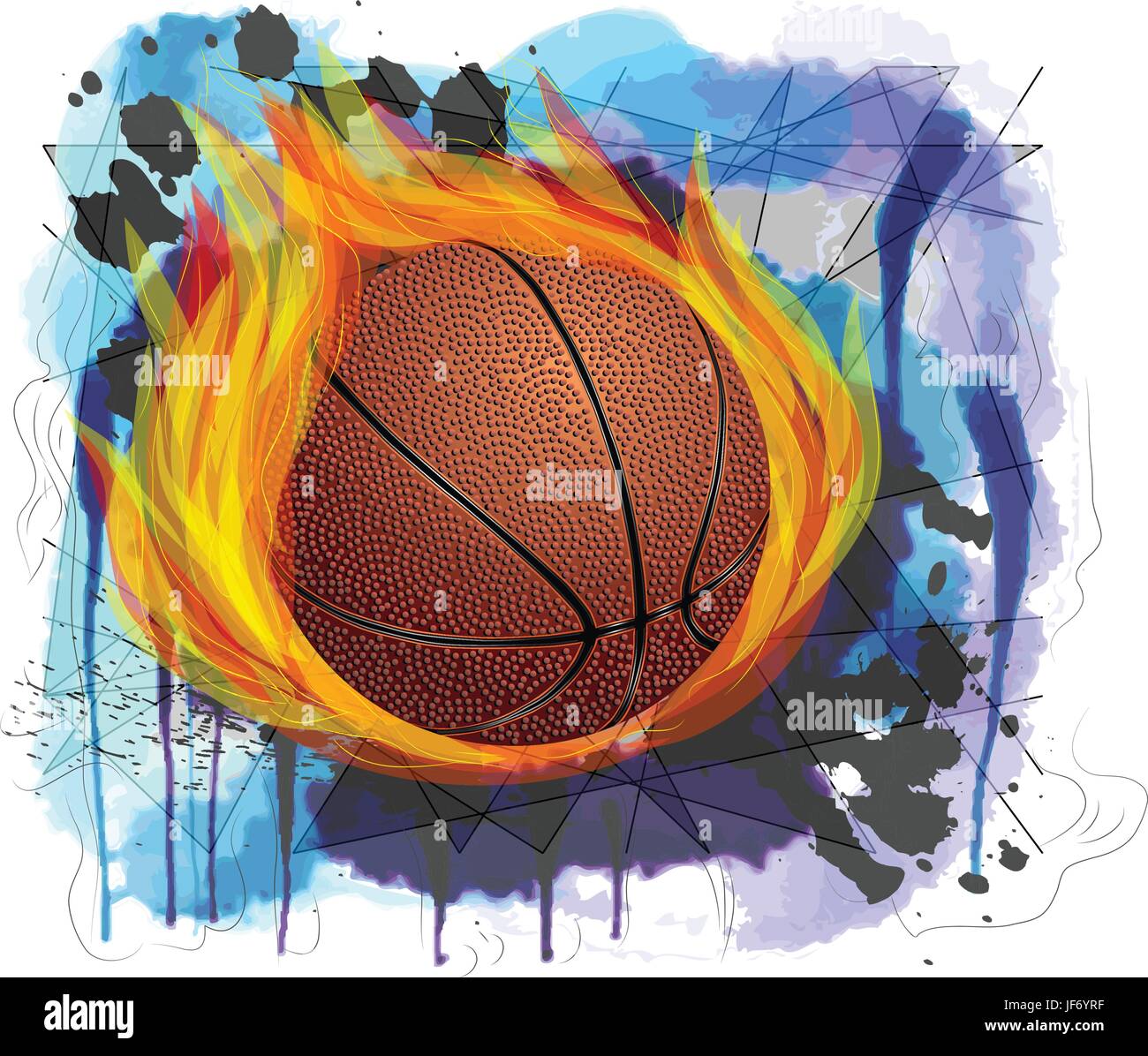 basketball on grunge background Stock Vector Image & Art - Alamy