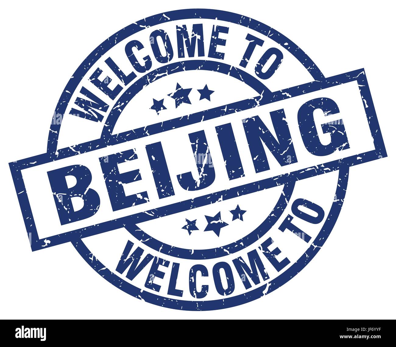 welcome to Beijing blue stamp Stock Vector Image & Art - Alamy