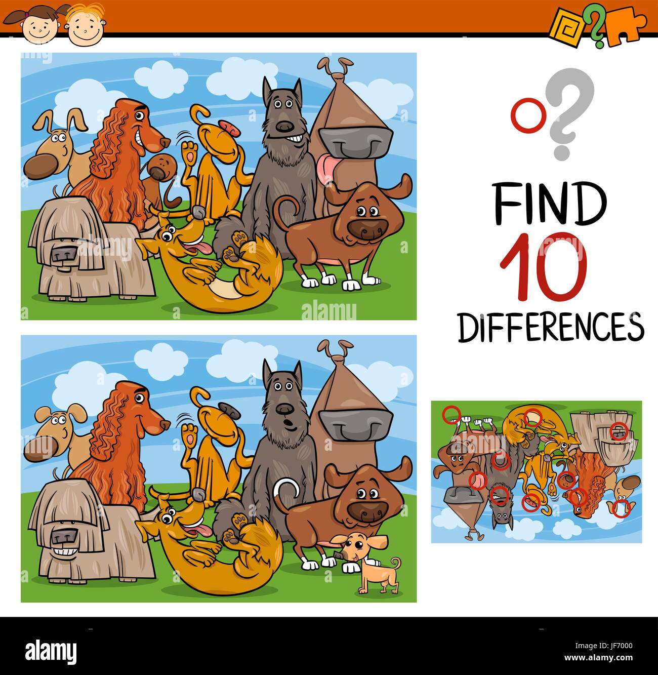 finding differences game cartoon Stock Vector Image & Art - Alamy