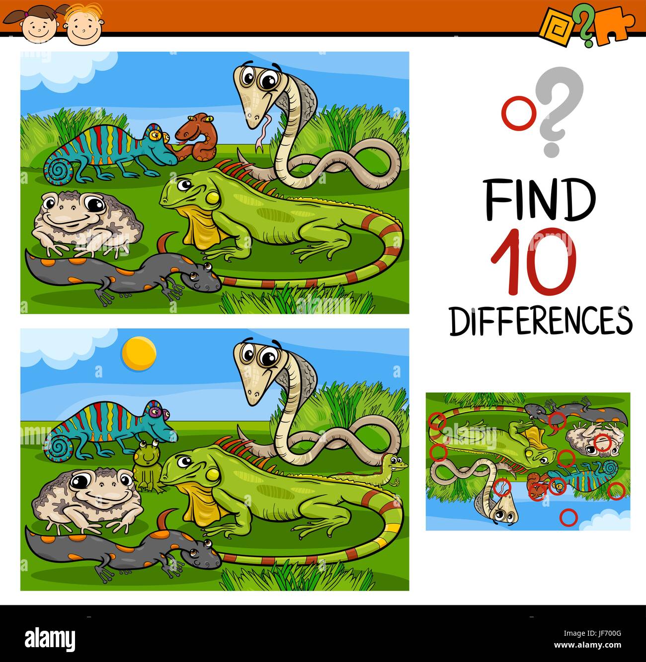 finding differences game cartoon Stock Vector Image & Art - Alamy