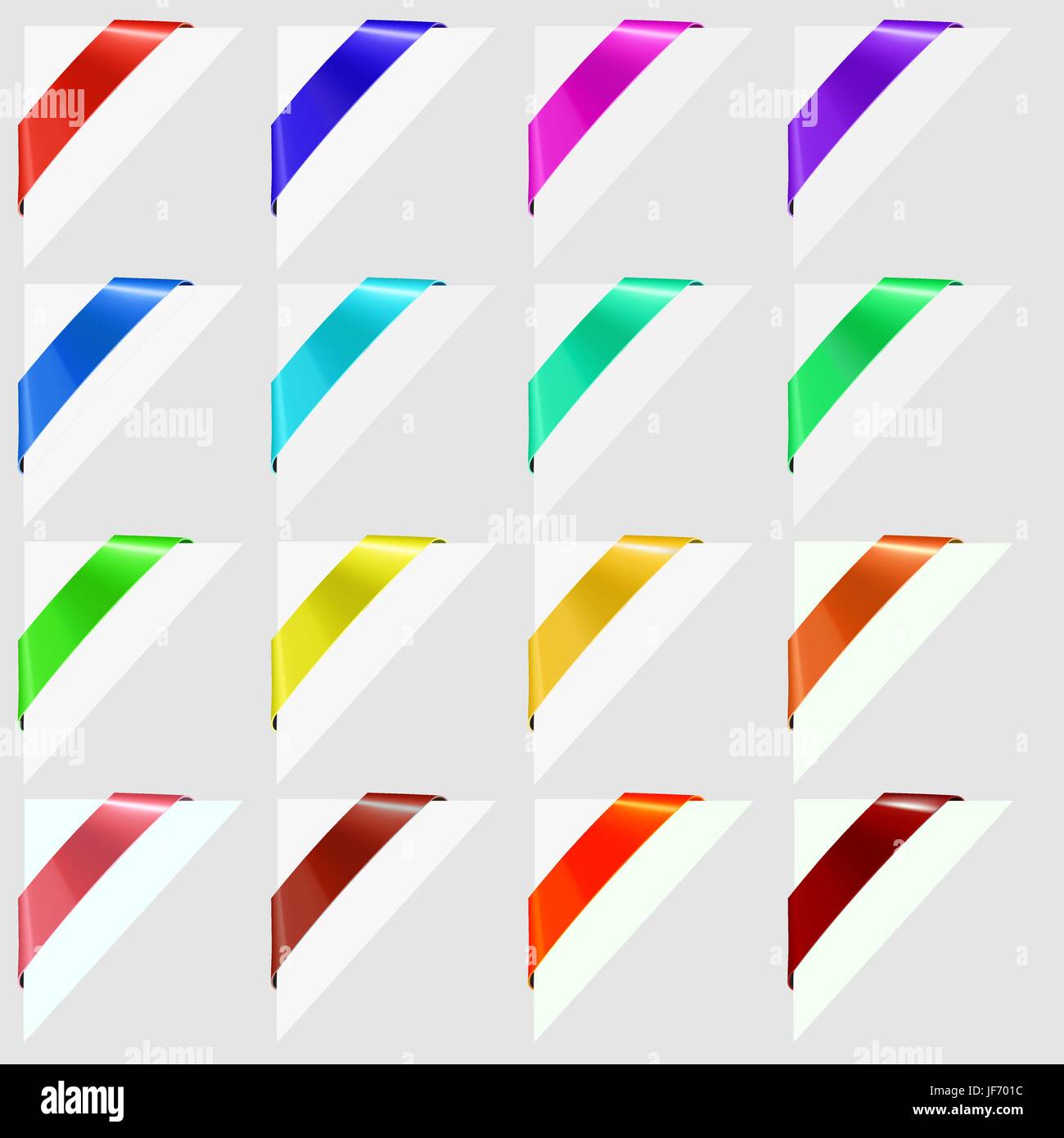 Set of White Papers with Pages Curl. Blank sheets Stock Vector Image ...