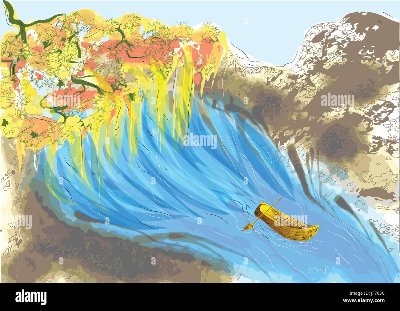 Tranquility river Stock Vector Images - Alamy