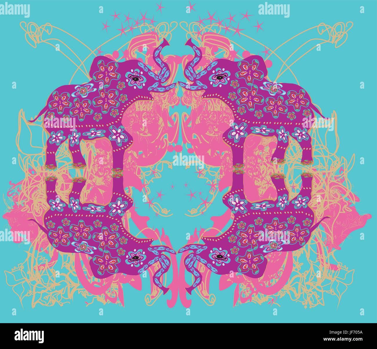 Beautiful unique vintage holiday Stock Vector Images - Alamy