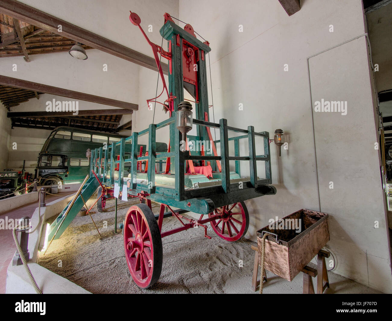 1794 Mobile Guillotine, a historical piece displayed at the Musée ...