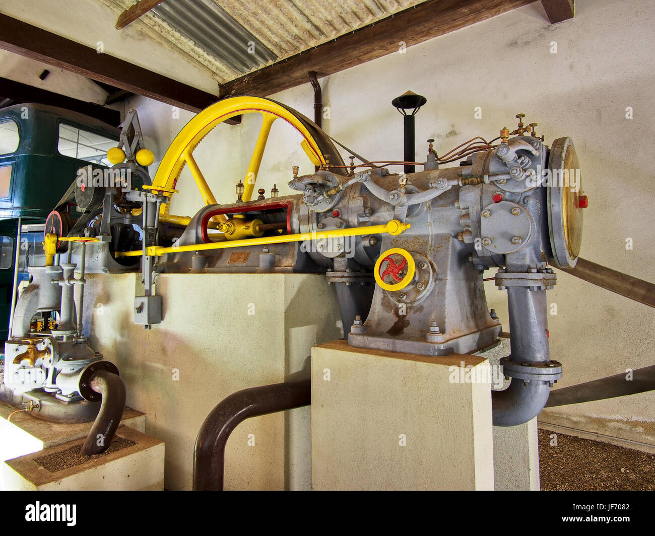 The 1898 Piguet steam engine with dynamo on display at the Musée ...
