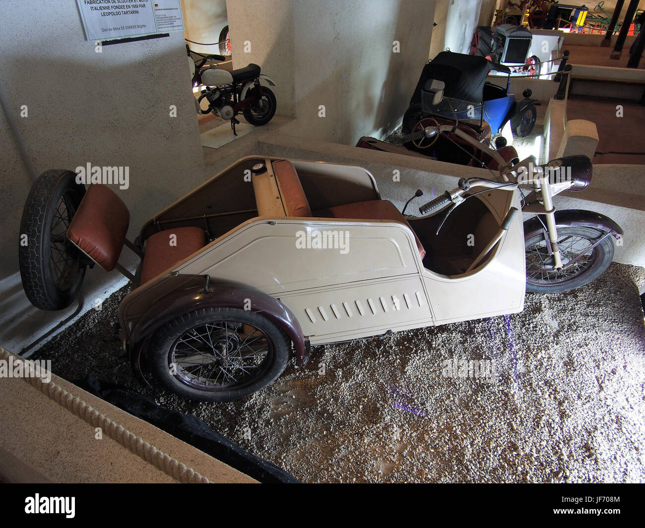 The 1953 Poirier voiturette, a French microcar, is on display at the ...