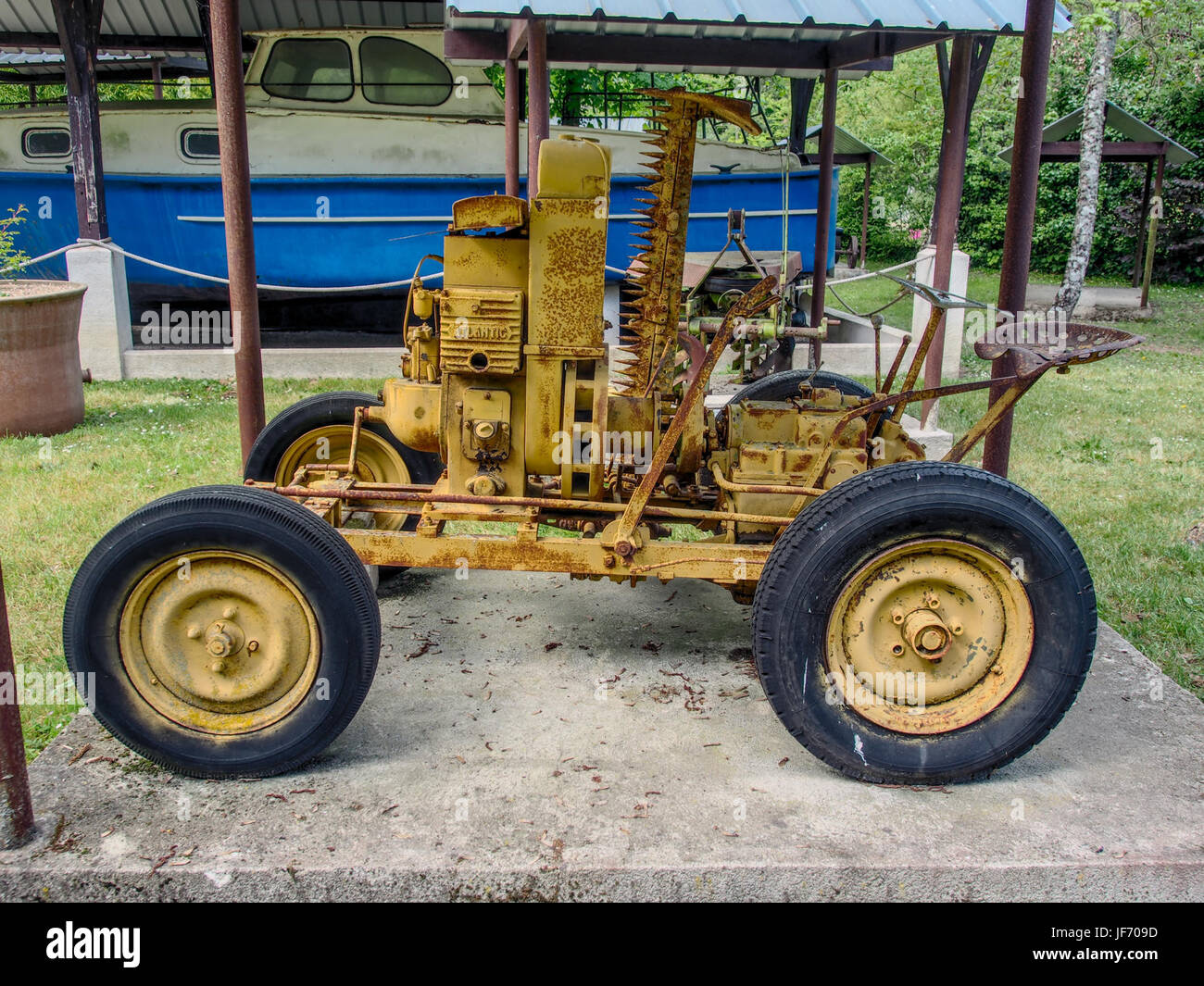 The 1960 Artisanal mowing tractor, displayed at the Musée Maurice ...