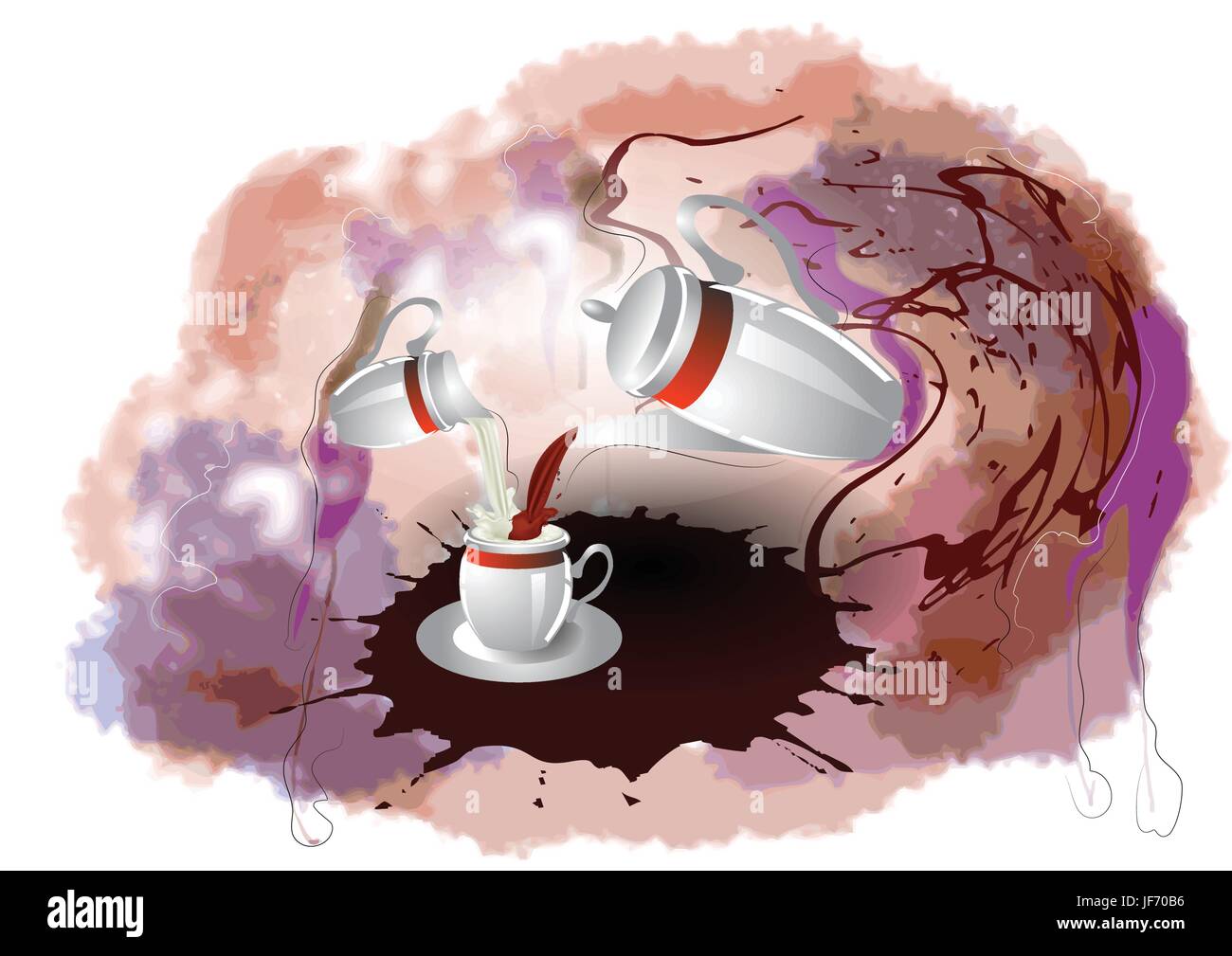 Hot milk in glass Stock Vector Images - Alamy