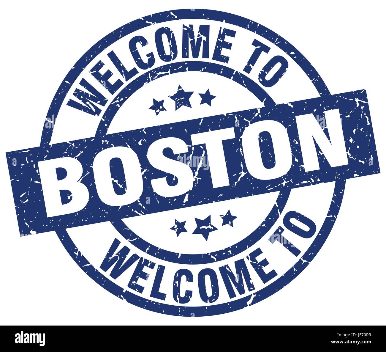 welcome to Boston blue stamp Stock Vector Image & Art - Alamy