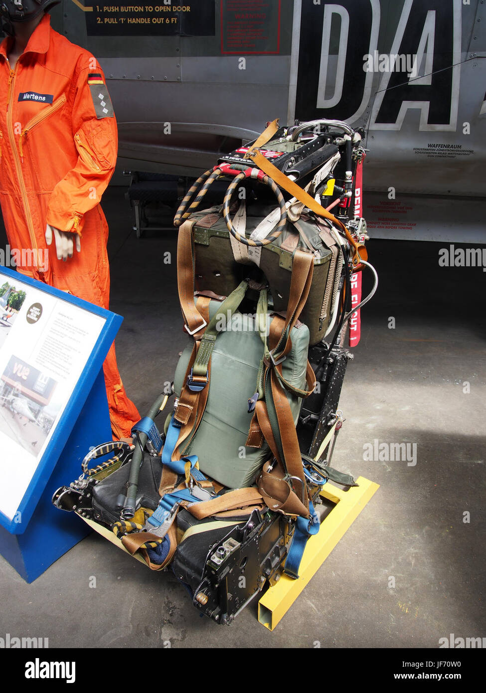 Ejection seat from the F-104 Starfighter aircraft, showcasing military ...