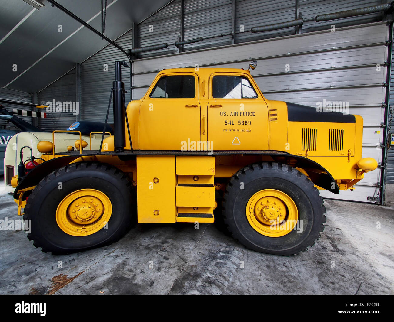 The Federal US Air Force 54L 5689 aircraft tractor, used for aircraft ...
