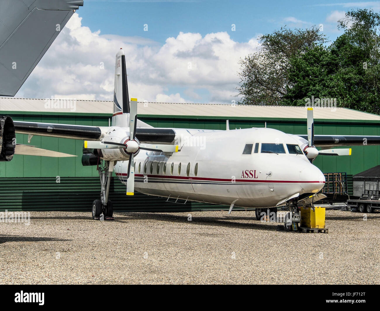 The Fokker F-27-500 Friendship is a turboprop airliner, operated by ...