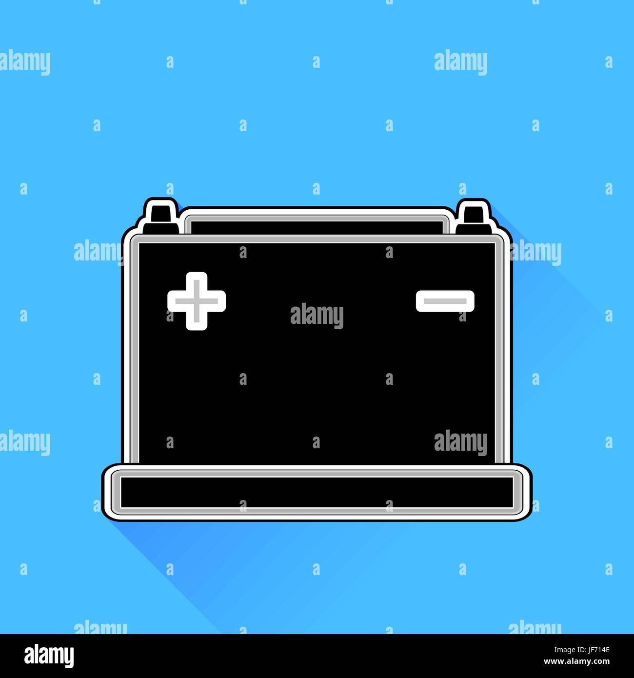 Car Battery Icon Isolated on Blue Background Stock Vector Image & Art ...