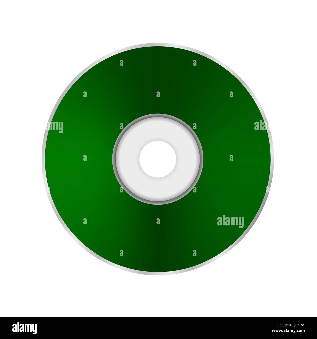 Green Compact Disc Isolated on White Background Stock Vector Image ...