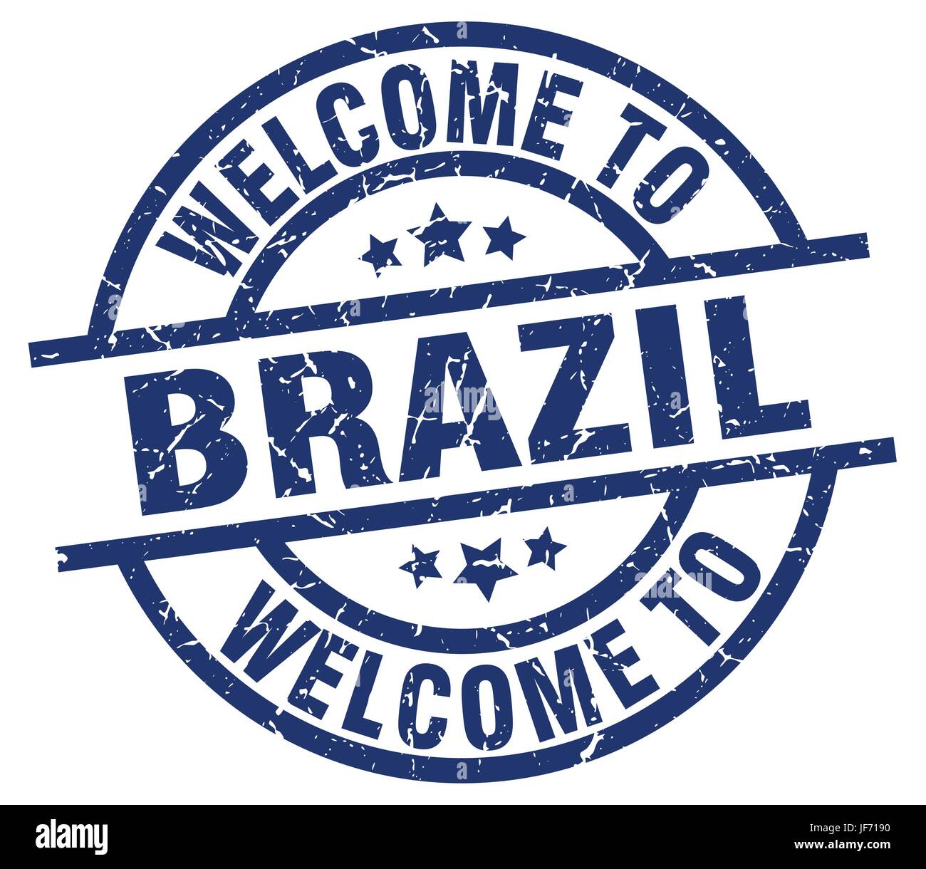 welcome to Brazil blue stamp Stock Vector Image & Art - Alamy