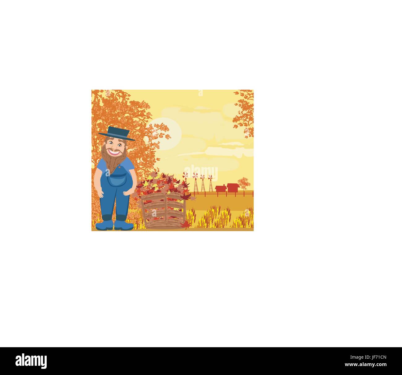 View evening light autumn Stock Vector Images - Alamy