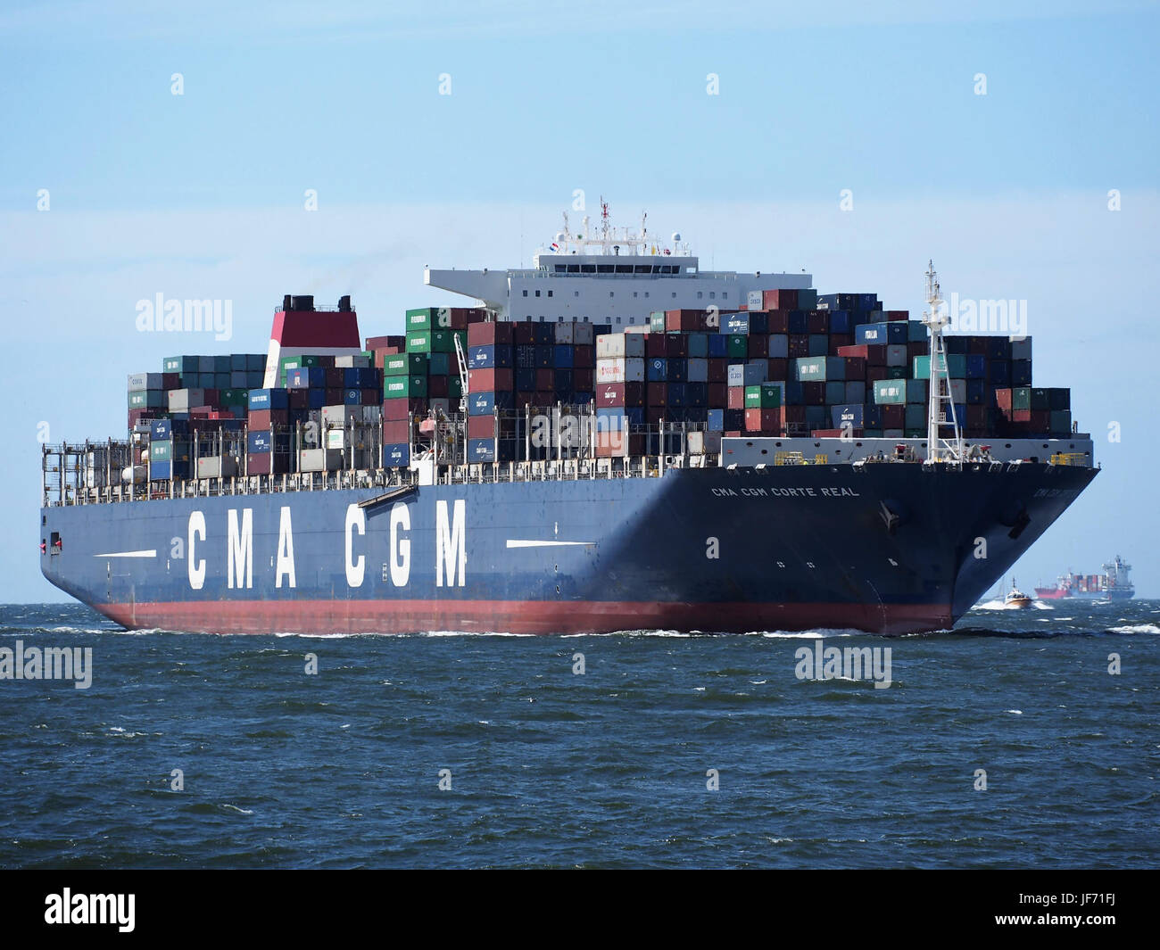 The CMA CGM Corte Real, a container ship with IMO number 9454400 and ...
