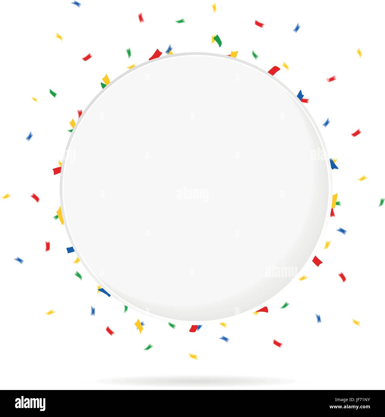 colorful confetti around a circle shield Stock Vector Image & Art - Alamy