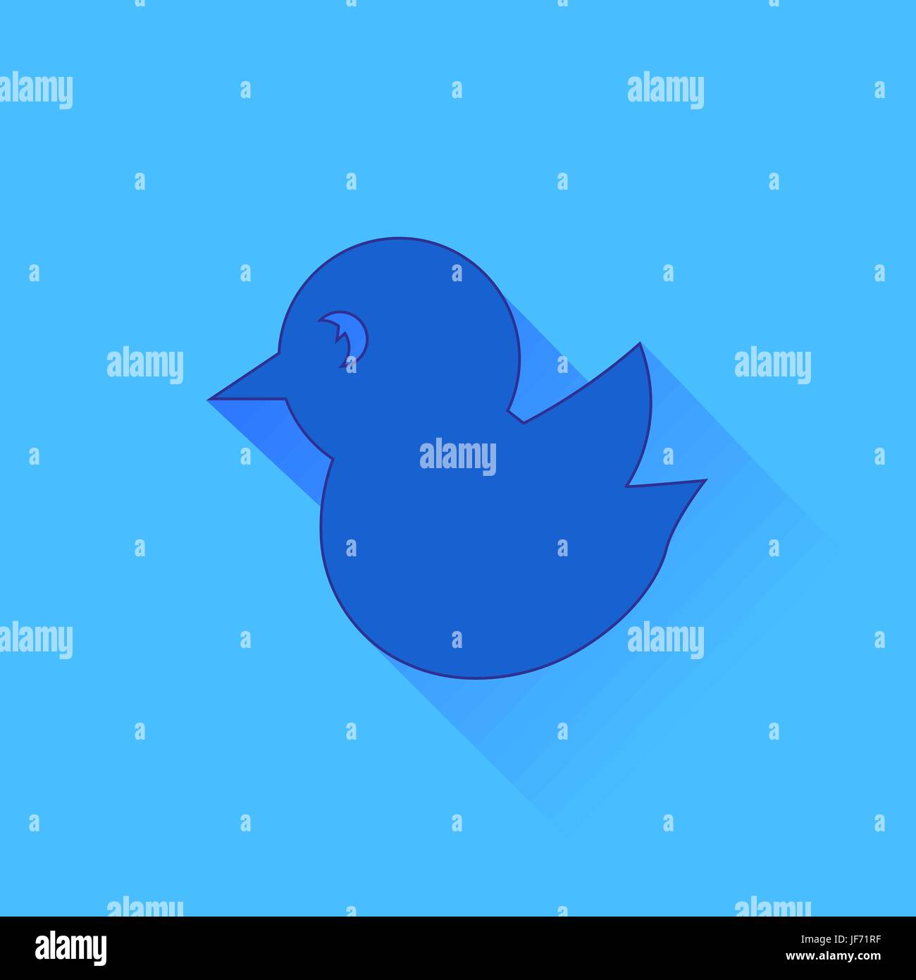 Spring Blue Bird Icon Isolated on Blue Background Stock Vector Image ...