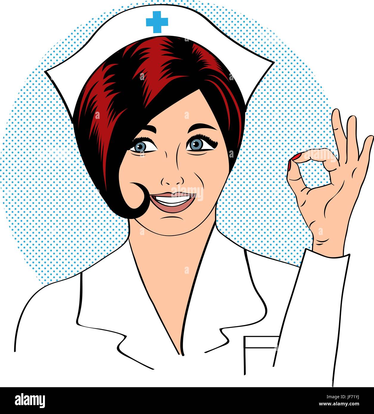 Beautiful friendly and confident nurse Stock Vector Image & Art - Alamy