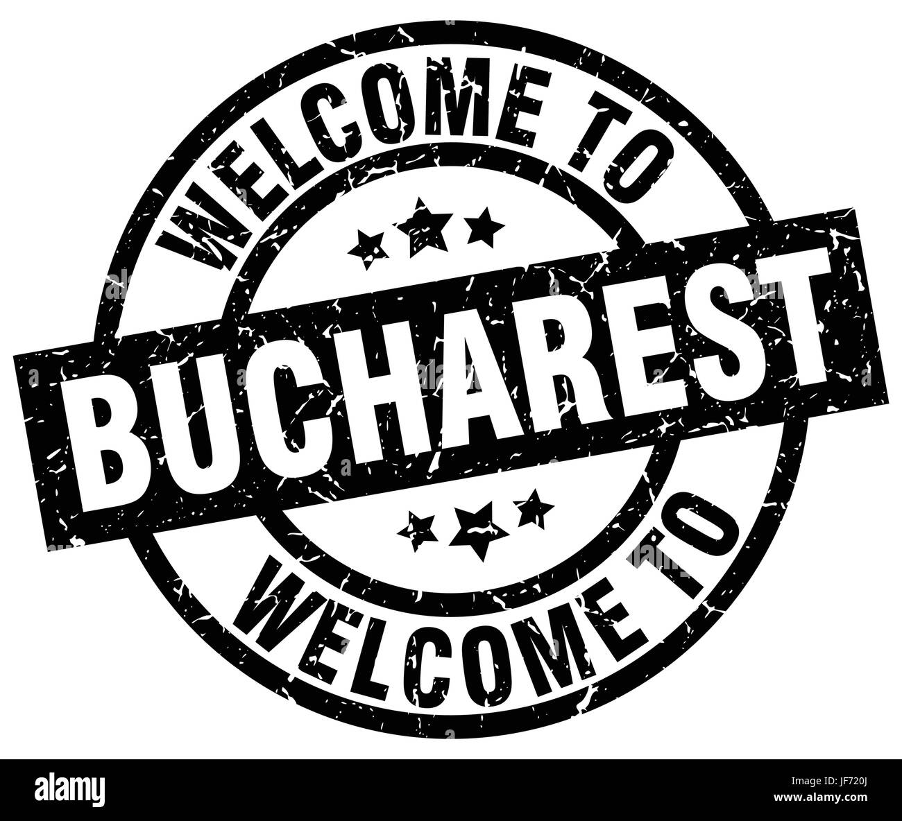 Welcome bucharest stamp hi-res stock photography and images - Alamy