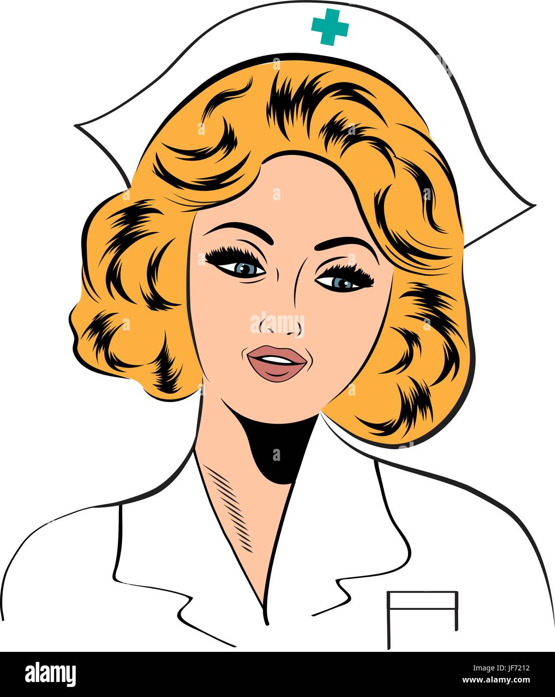 Beautiful friendly and confident nurse Stock Vector Image & Art - Alamy