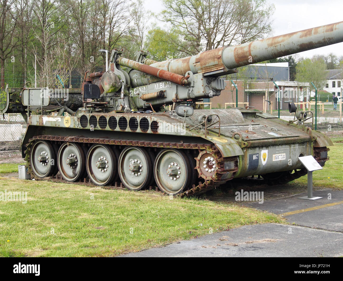The M110 SP Howitzer 203mm, part of the Belgian Army, displayed at the ...