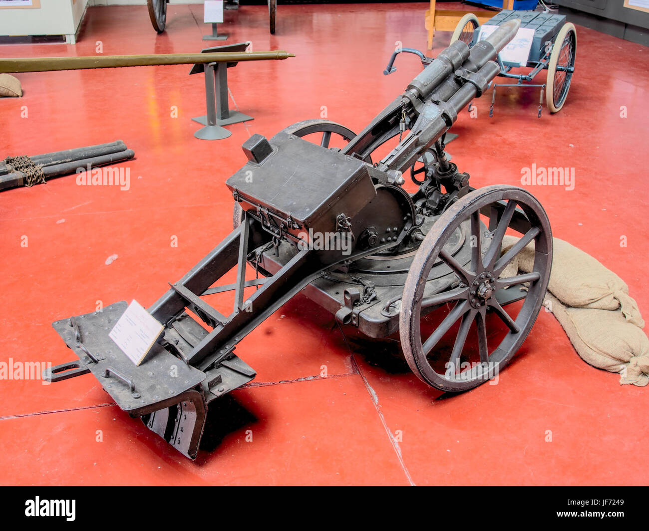 Leichte Minenwerfer Model 1916, displayed at the Gunfire Museum in Brasschaat, showcasing the ...