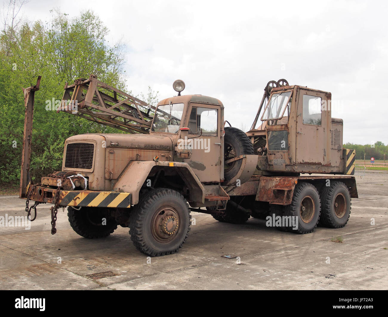 The Magirus-Deutz with Macsima crane is displayed at the Gunfire Museum ...
