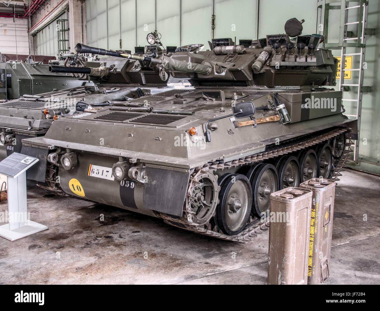 The CVR(T) Scimitar, an armored reconnaissance vehicle, displayed at ...