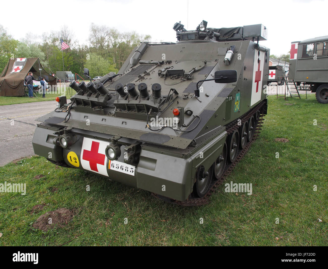 A CVRT Samaritan ambulance from the Belgian Army, displayed during ...