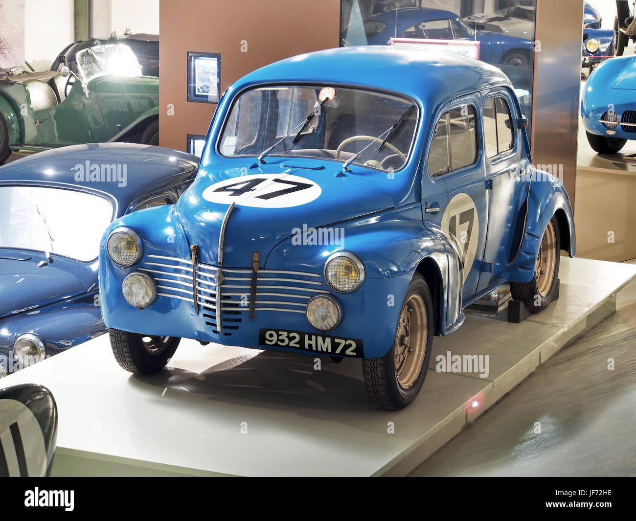 The Renault 4 CV, a small and efficient French automobile, seen here in ...