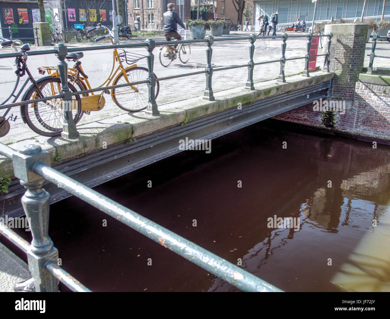 Bridge 128 in Westerstraat over the Lijnbaansgracht in Amsterdam is an ...