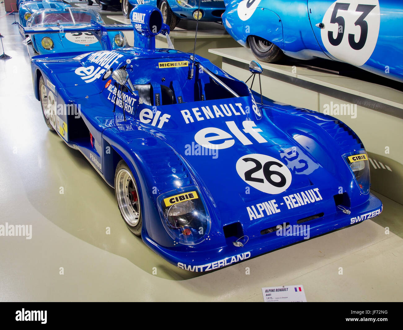 The 1975 Alpine Renault A441, powered by a Renault-Gordini V6 engine ...
