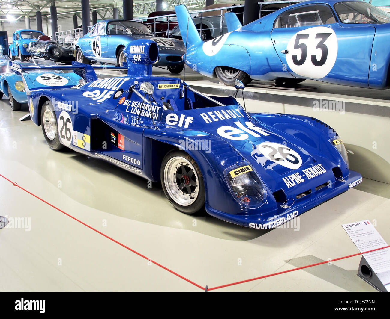 The 1975 Alpine Renault A441, powered by a Renault-Gordini V6 engine ...