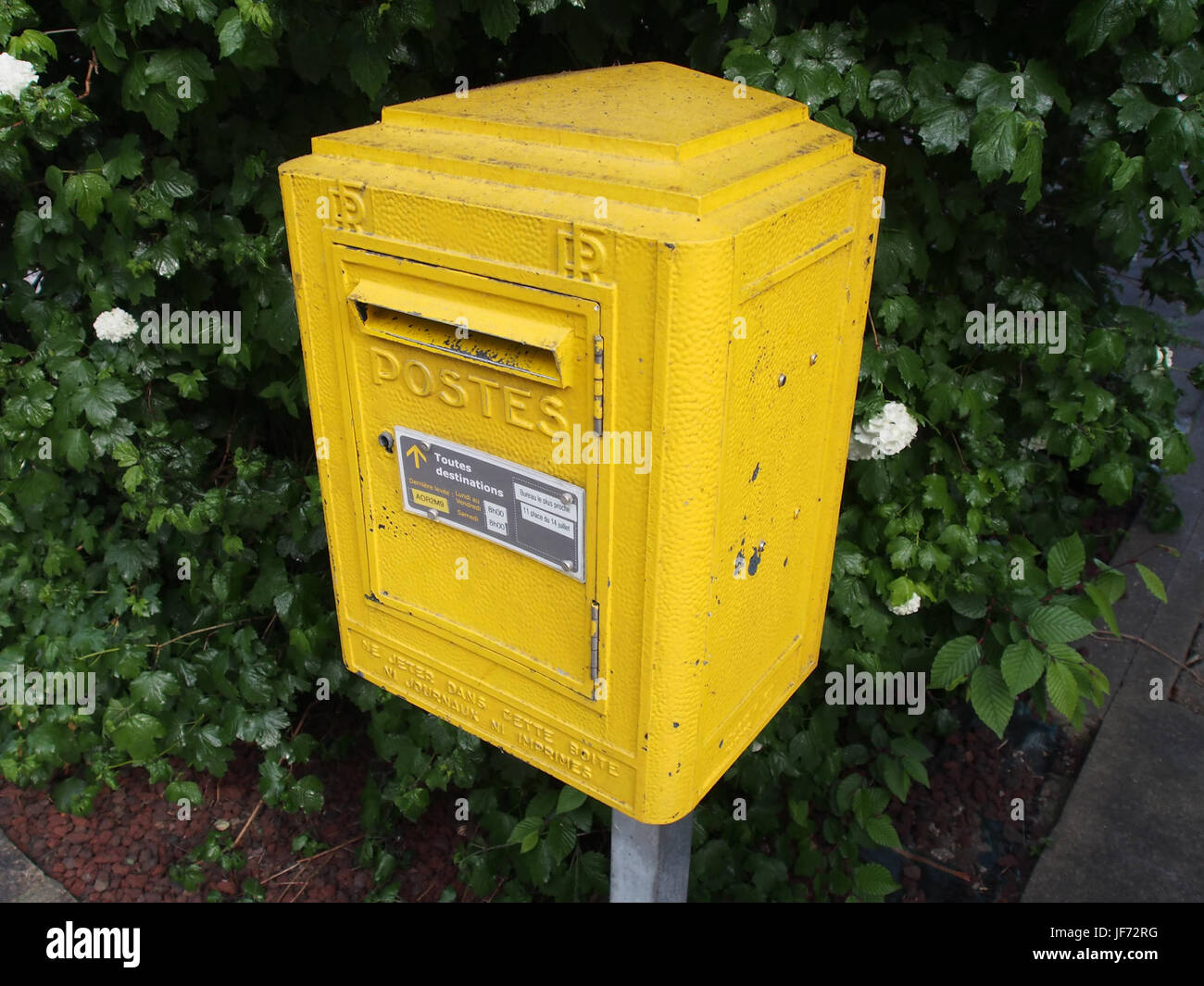 A classic French letter box, designed in the traditional style, often ...