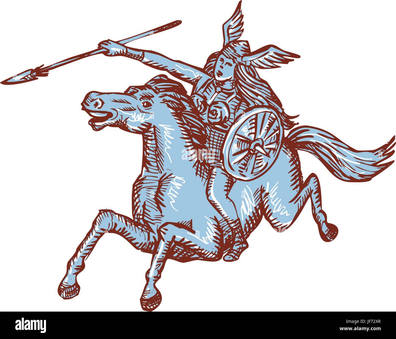 Valkyrie Norse Stock Vector Images Alamy