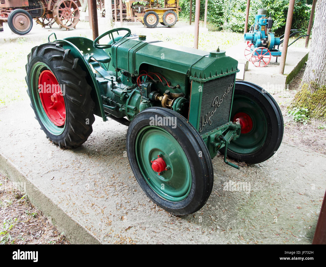1931 Alfa Romeo tractor, a rare historical piece exhibited at the Musée ...