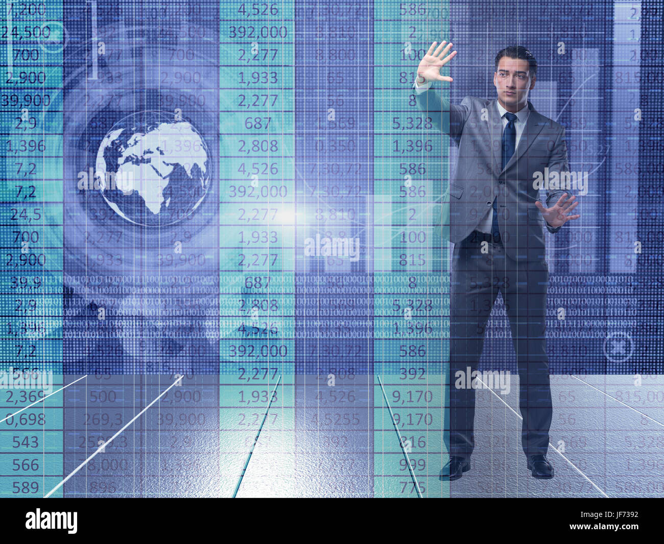 Man in stock exchange trading concept Stock Photo - Alamy